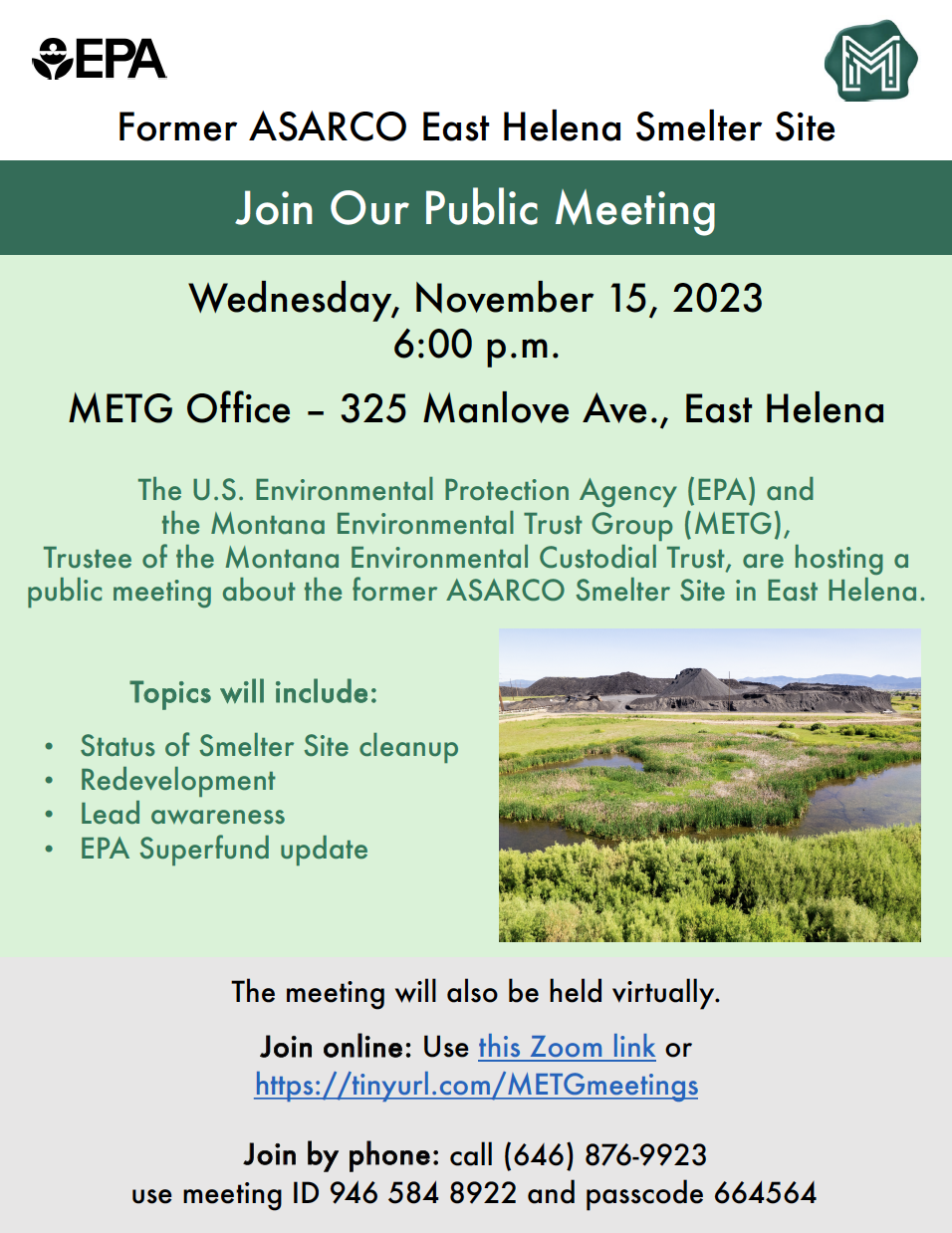 Invitation to Nov. 15, 2023 Public Meeting - Montana Environmental ...